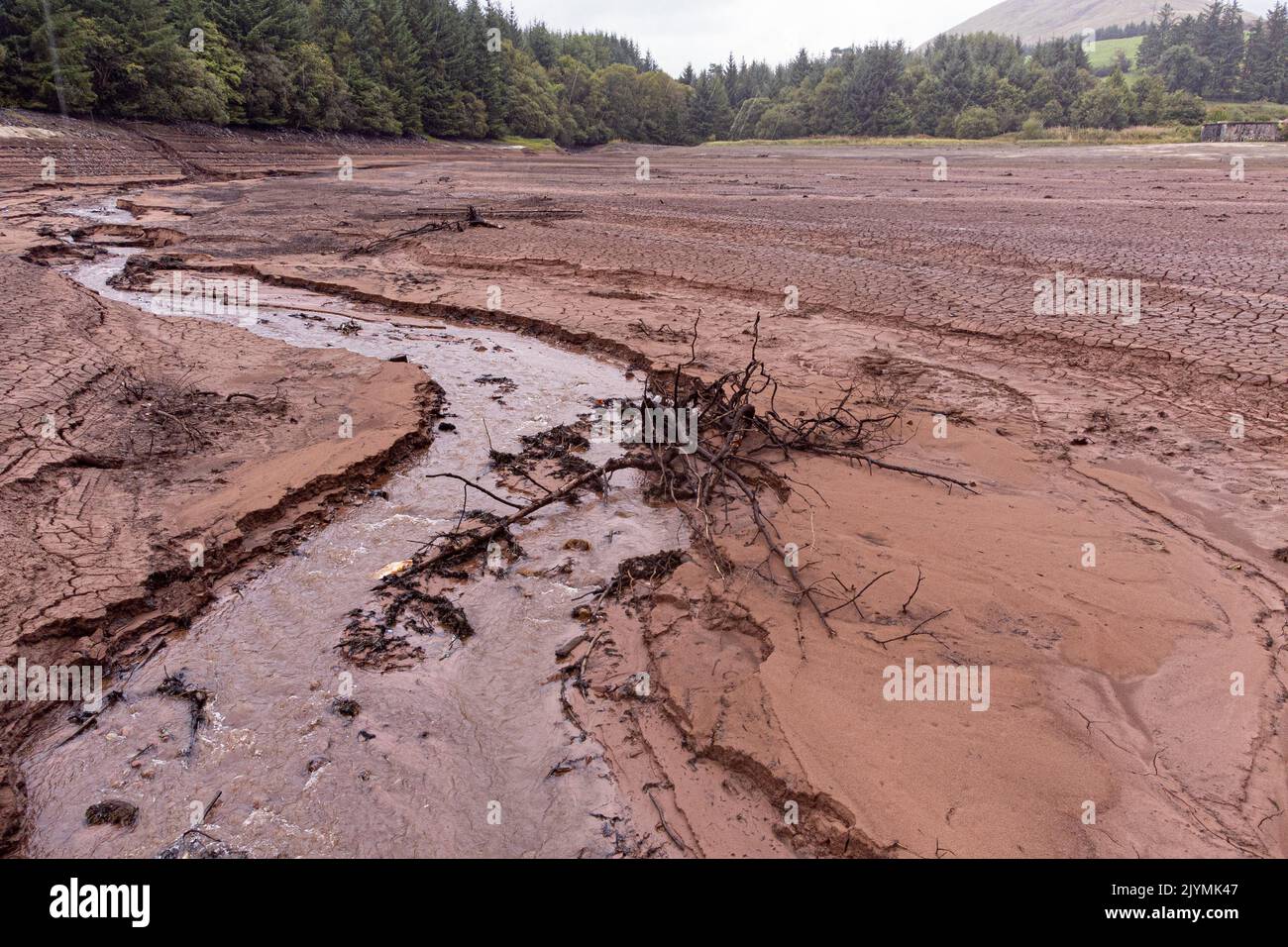 General views of Cantref Reservoir in Brecon Beacons National Park ...