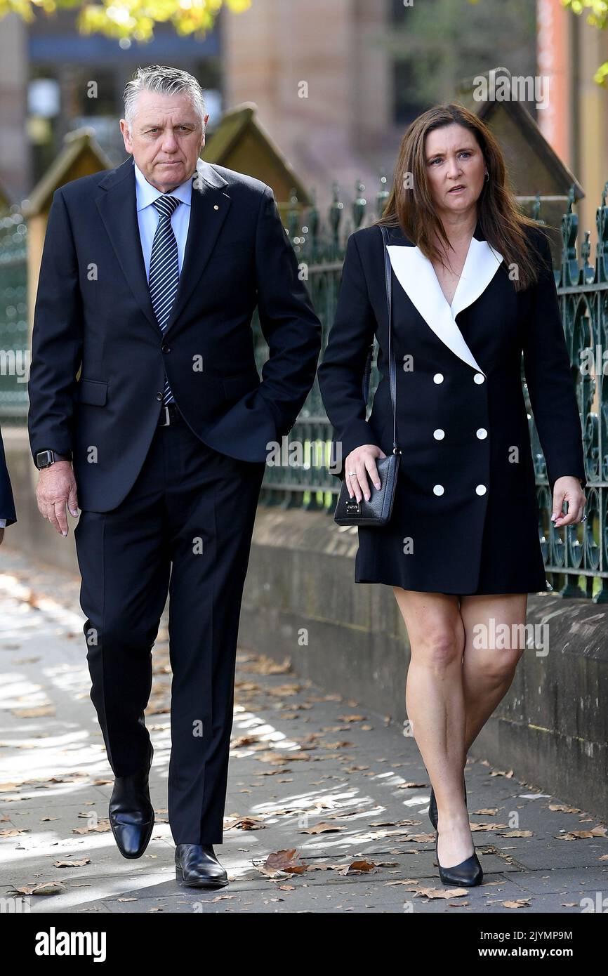 Radio broadcaster Ray Hadley and wife Sophie Baird arrive at the ...