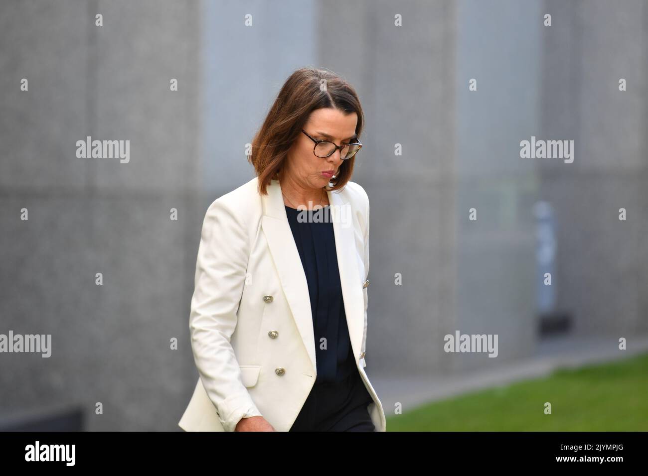 Minister for Families Anne Ruston arrives at a press conference at ...