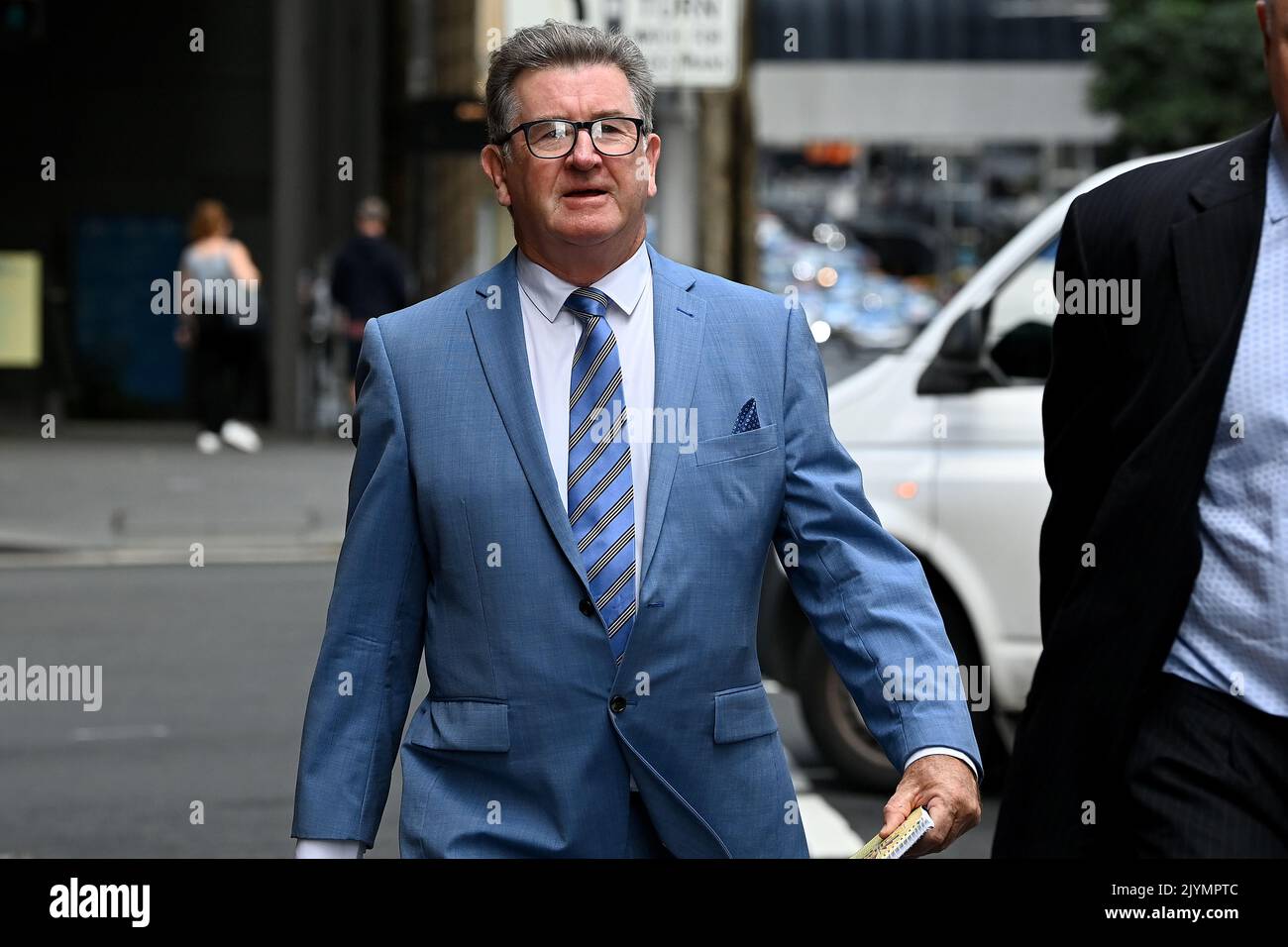 Stephen Barrett arrives at the New South Wales Supreme Court, in Sydney ...