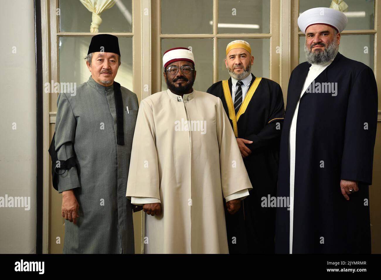 (L-R) Imam Kafrawi Hamzah, Imam Abdul Quddoos Al Azhari, Dr Rateb Jneid ...