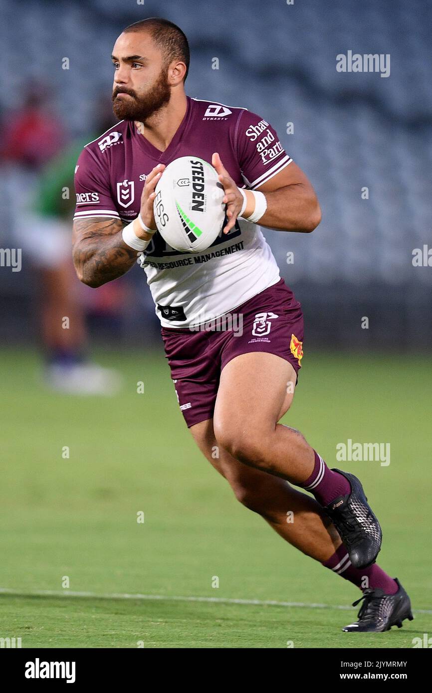 Dylan Walker of the Sea Eagles during the warm up ahead of the Round 5 ...