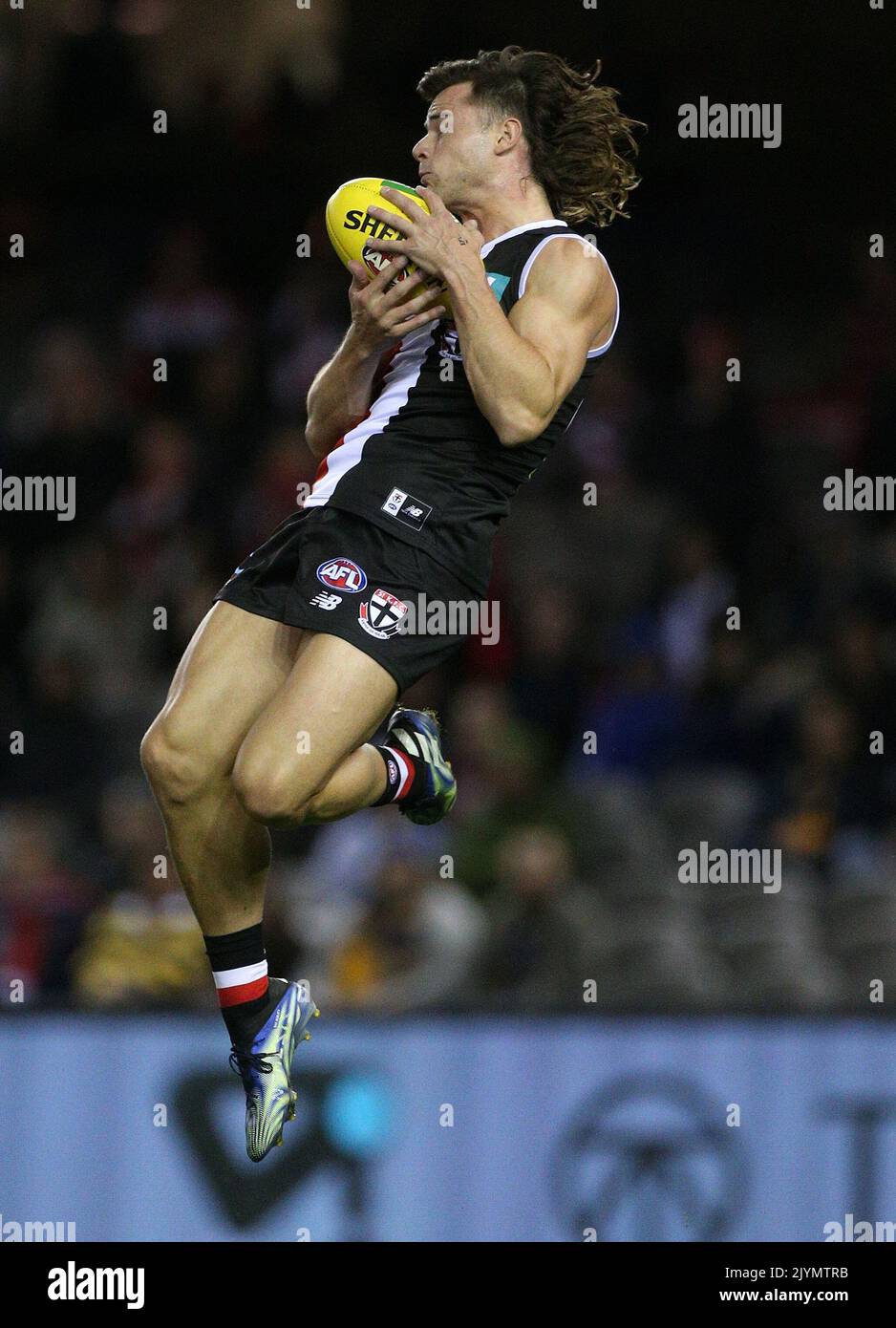 Jack Sinclair of the Saints marks during the Round 4 AFL match between ...
