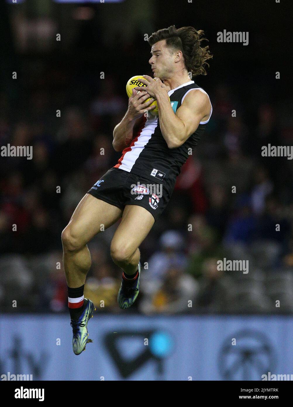 Jack Sinclair of the Saints marks during the Round 4 AFL match between ...