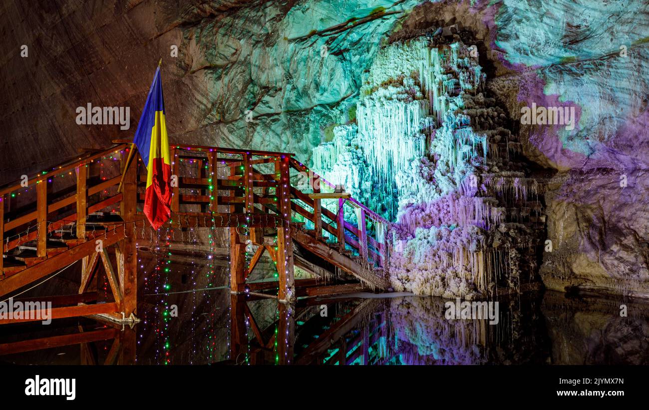 The Salt Mine of Slanic Prahova in Romania Stock Photo - Alamy