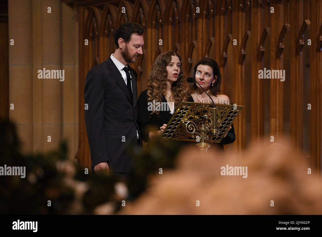 Carla Zampatti’s children Alexander Schuman (left), Bianca Spender ...