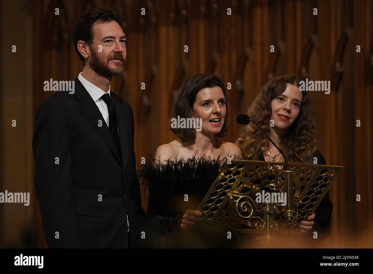 Carla Zampatti’s children Alexander Schuman (left), Allegra Spender ...