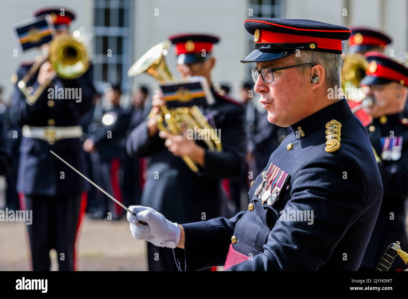 London, UK. 8th Sep, 2022. Music played by Band Tidworth - Inspection ...