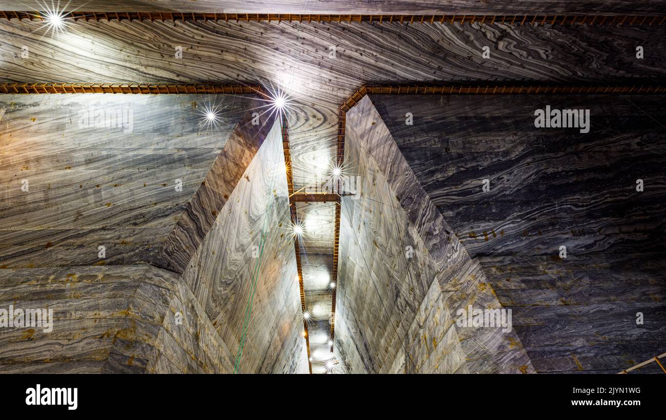 The Salt Mine of Slanic Prahova in Romania Stock Photo - Alamy