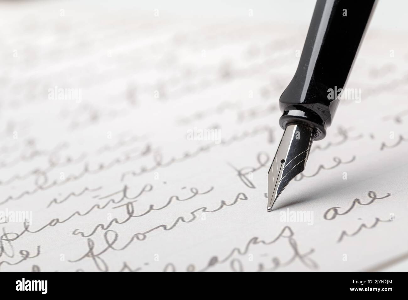Calligraphy pen handwritten history hi-res stock photography and images ...