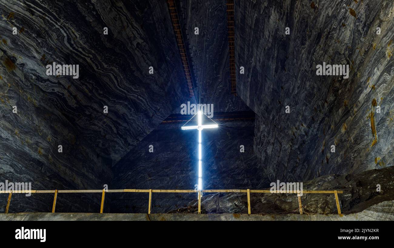 The Salt Mine of Slanic Prahova in Romania Stock Photo - Alamy