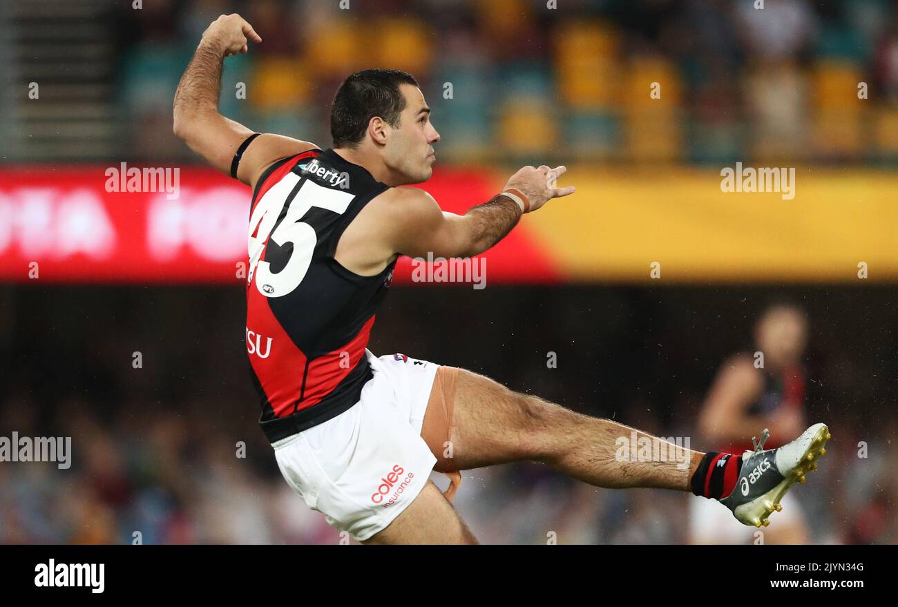 Alec Waterman of the Bombers in action during the Round 5 AFL match ...
