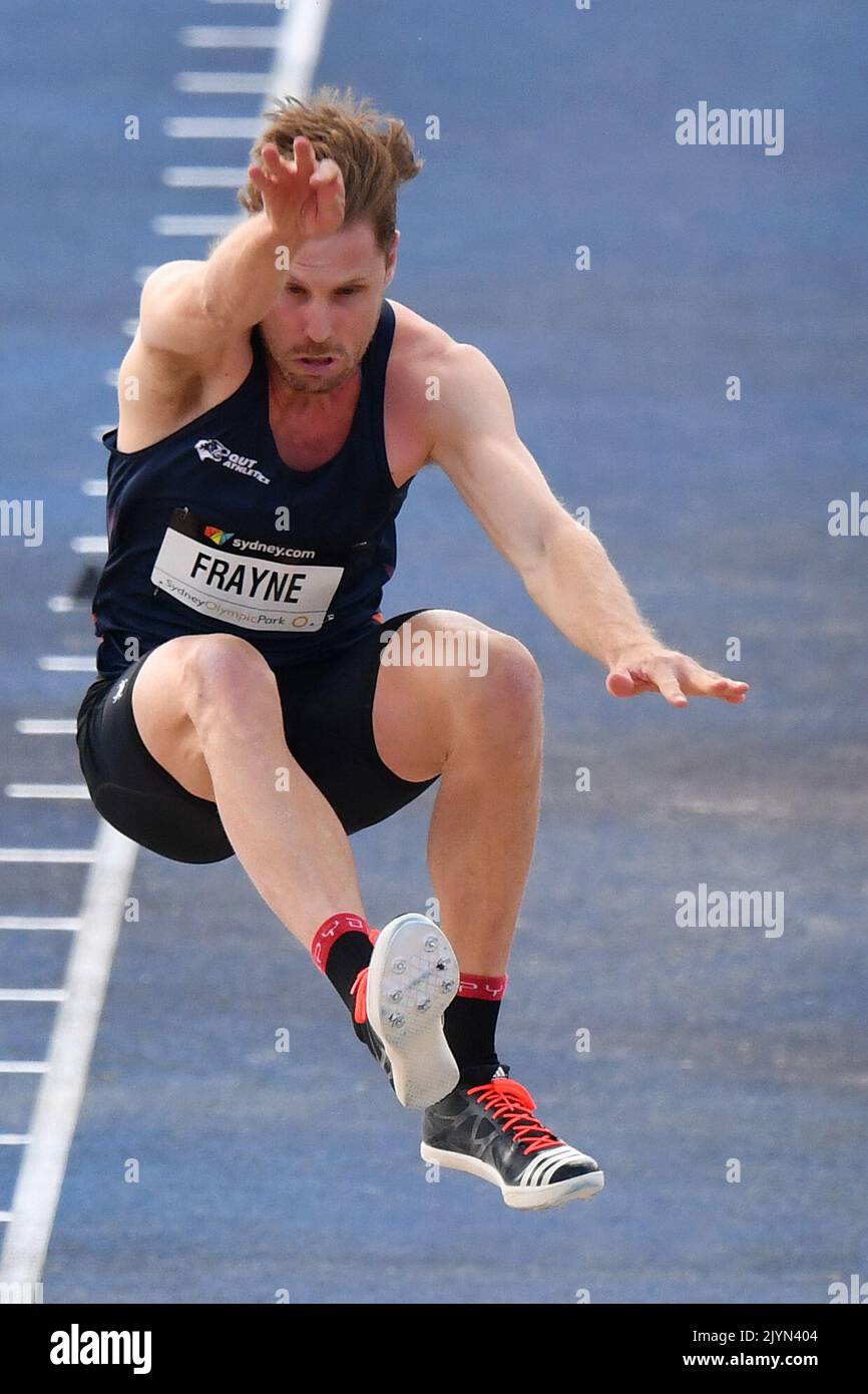 Henry Frayne in action during the Mens Long Jump during the Australian ...