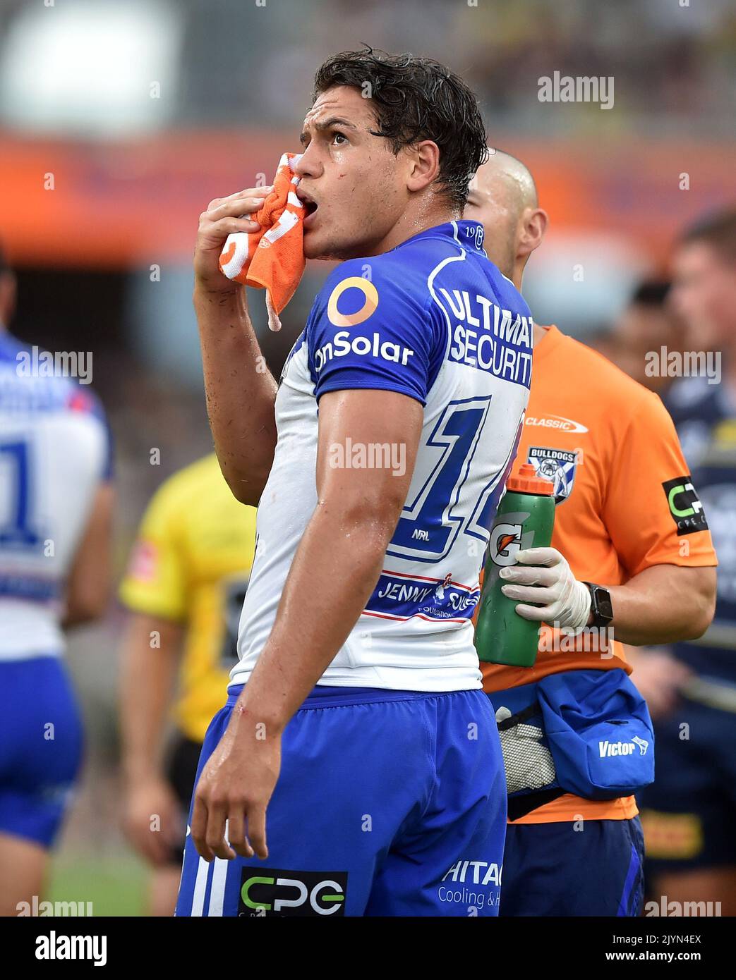 Jackson Topine during the Round 6 NRL match between the North ...