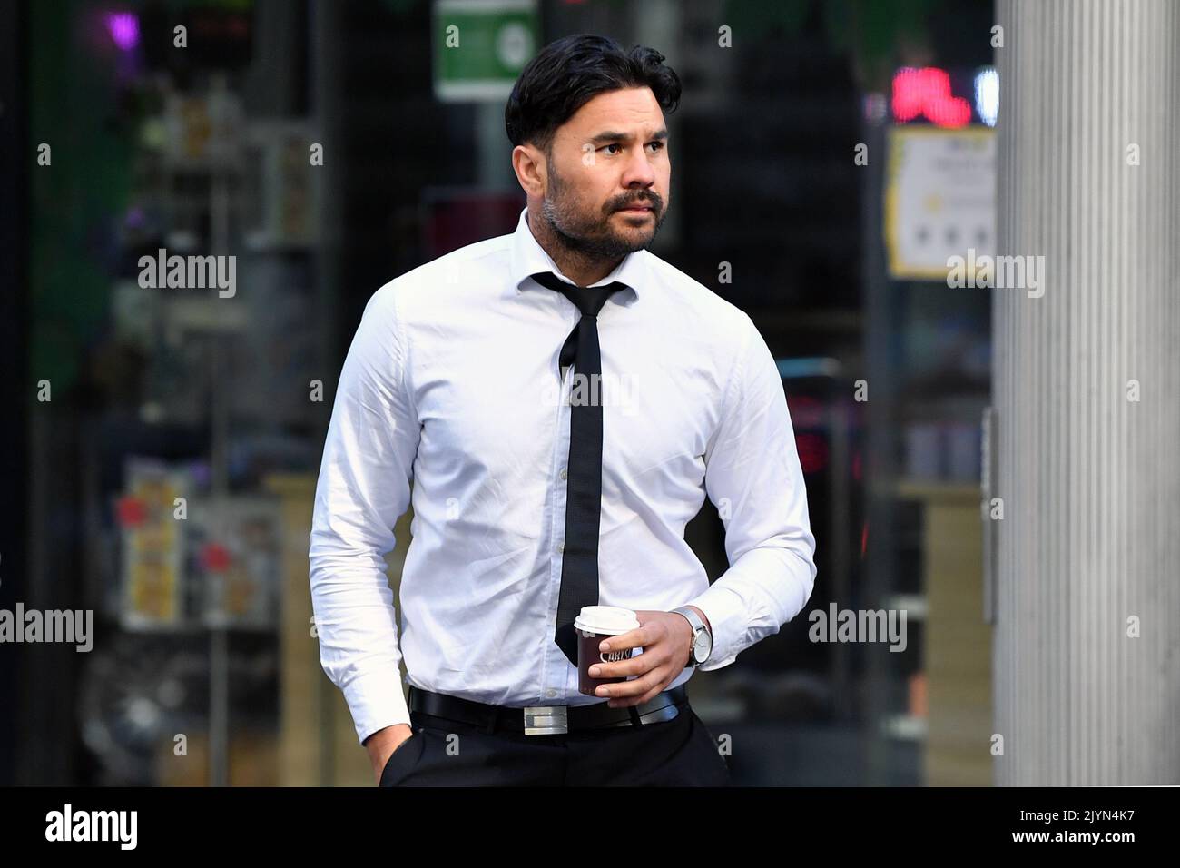 Justin Horo arrives at the Downing Centre District Court in Sydney ...