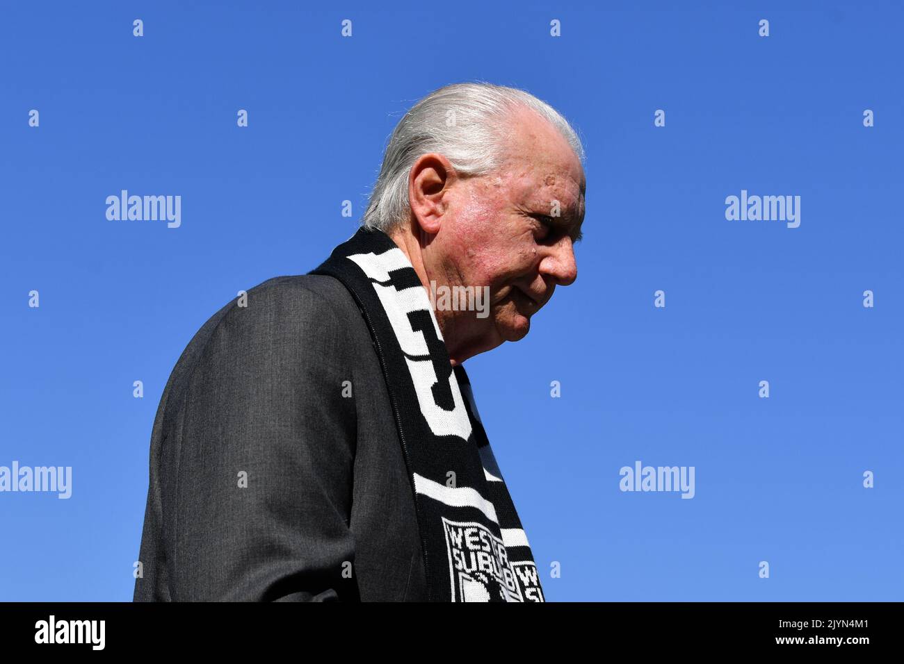 Wests official Rick Wade during a memorial service for Tommy Raudonikis ...