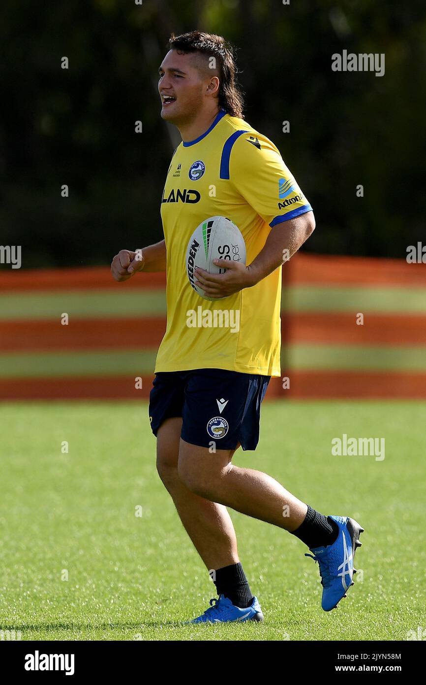 Wiremu Greig during a Parramatta Eels NRL training session at ...