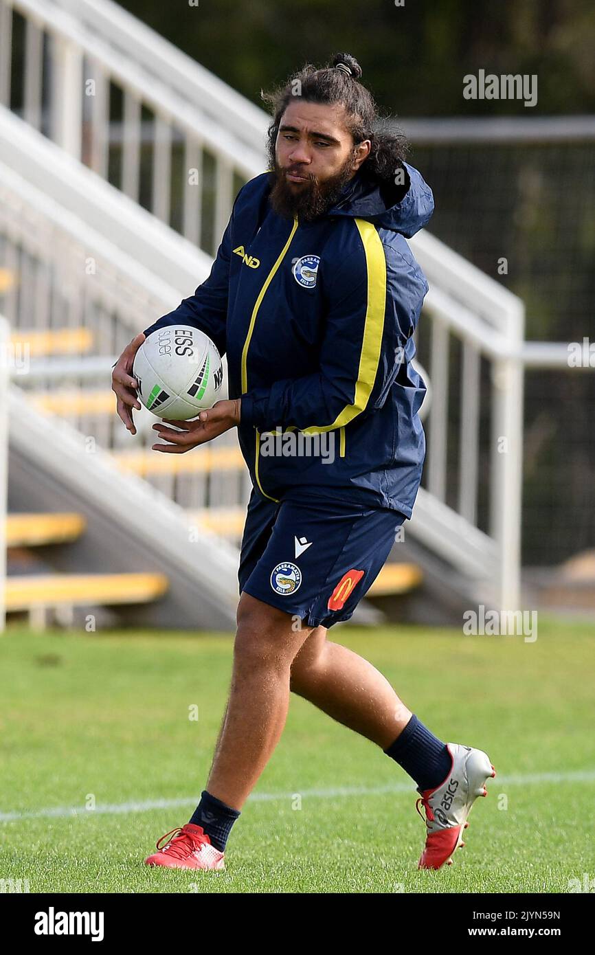 Isaiah Papalii during a Parramatta Eels NRL training session at ...