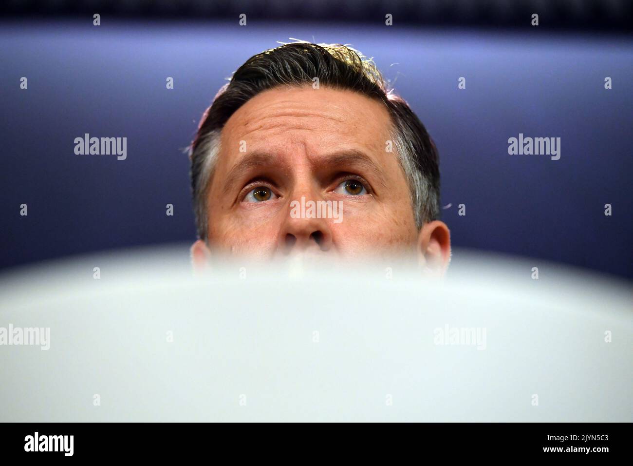 Shadow Minister for Health and Ageing Mark Butler speaks to the media ...