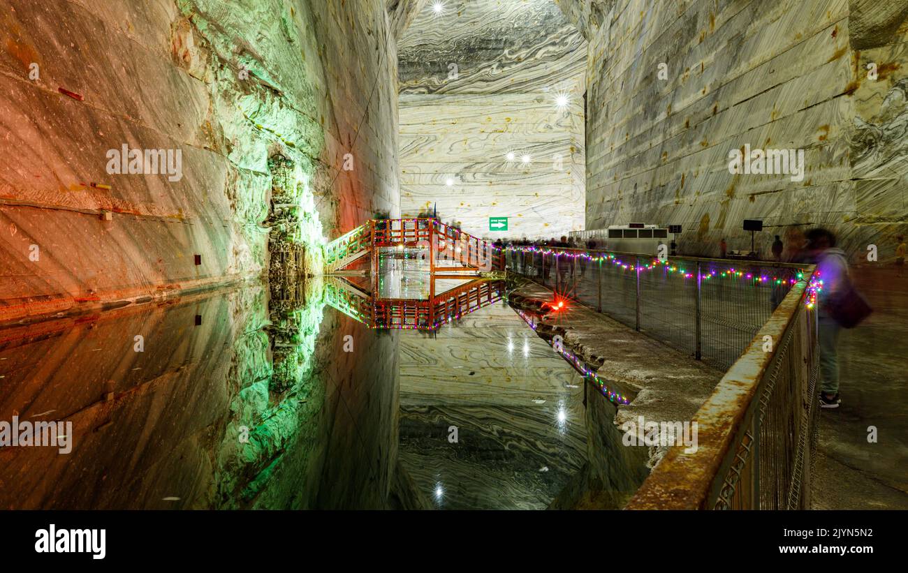The Salt Mine of Slanic Prahova in Romania Stock Photo - Alamy