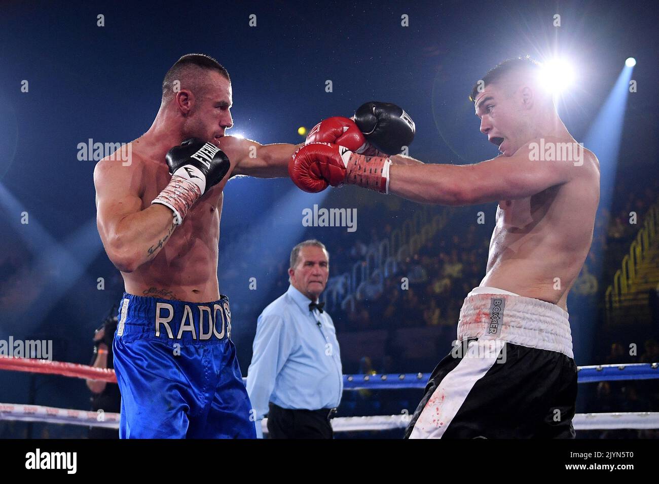 Tyler Sargent Wilson (right) in action against Steven Rados during ...