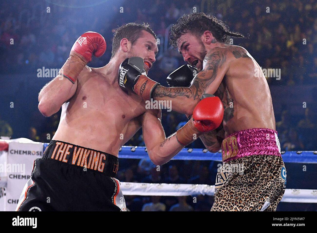 Steve Spark (left) in action against Jack Brubaker during their ...