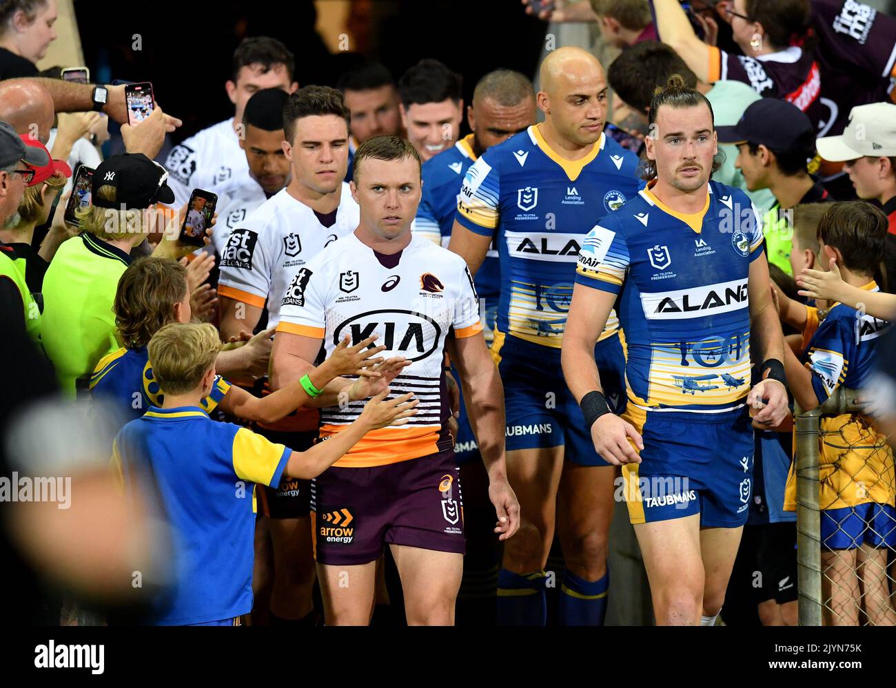 Jake Turpin (left) of the Broncos and Clinton Gutherson (right) of the ...
