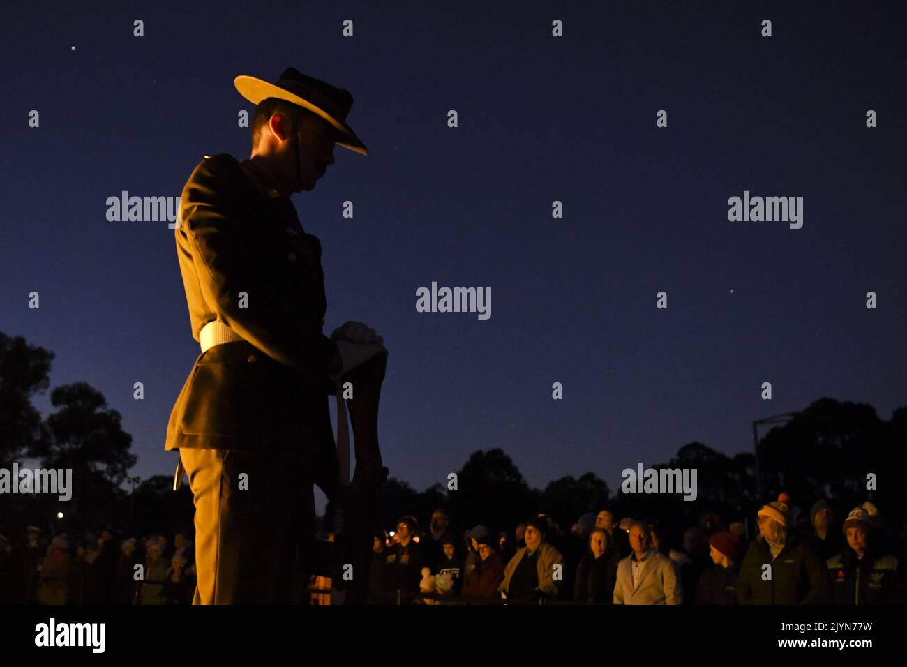 A member of the Catafalque party stands guard at the stone of ...