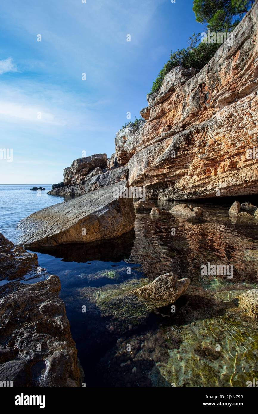 Rocks and sea, natural fantasy, rocky landscape Stock Photo - Alamy