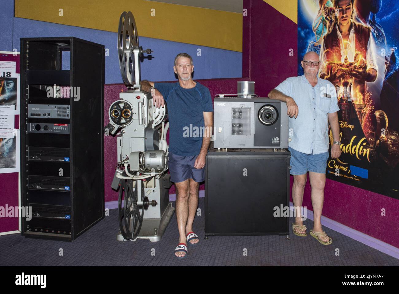 John Stanbridge and Greg Harmer pose for a photograph at the Star ...