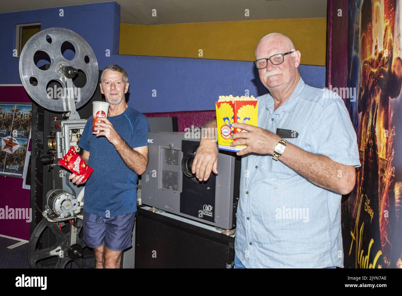 John Stanbridge and Greg Harmer pose for a photograph at the Star ...