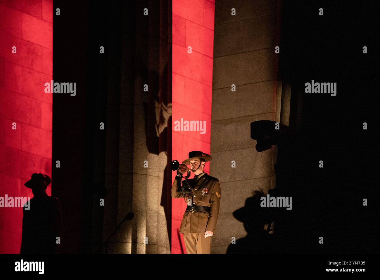 The Last Post is performed by a bugler during the Anzac Day Dawn ...