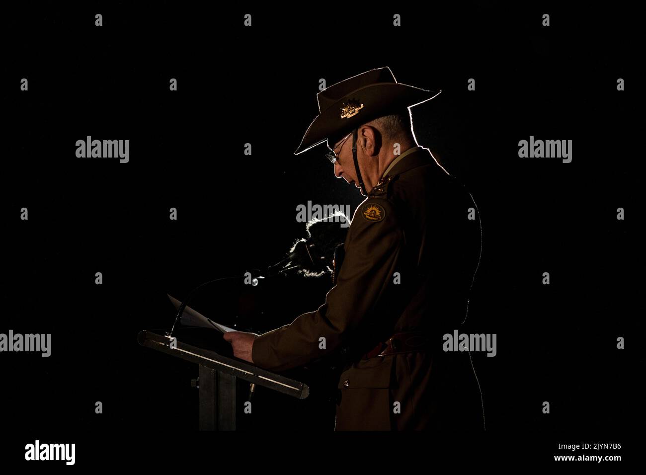 Veteran Major General Professor Jeffrey Rosenfeld addresses during the ...