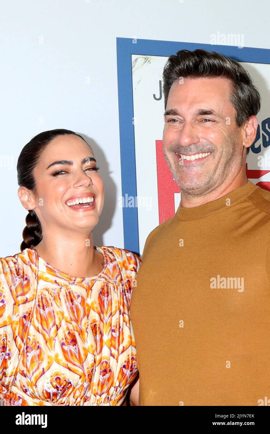 LOS ANGELES - SEP 7: Lorenza Izzo, Jon Hamm at the Confess, Fletch ...