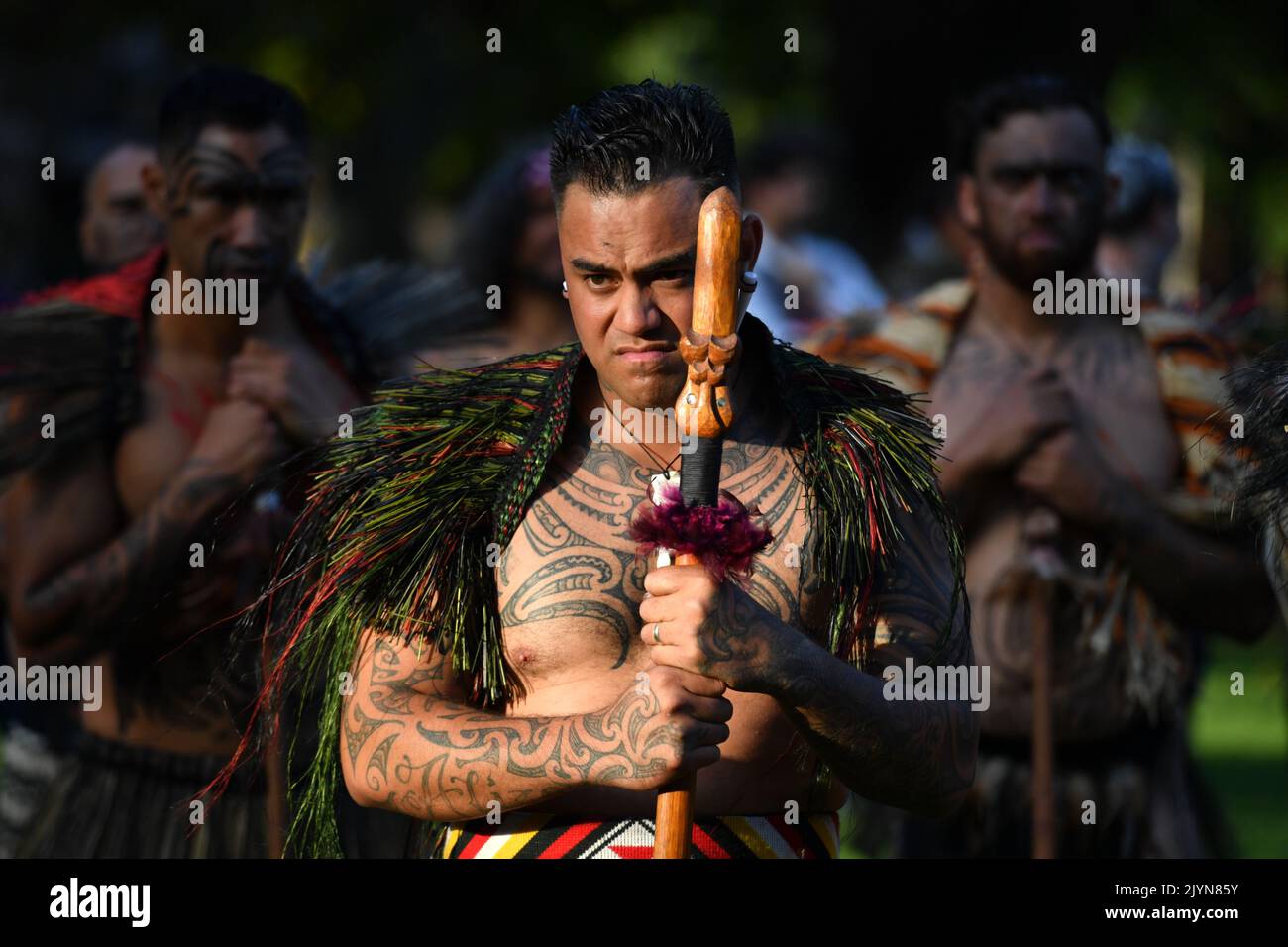New Zealand Maori at an Anzac Day service at Redfern Oval in Sydney ...