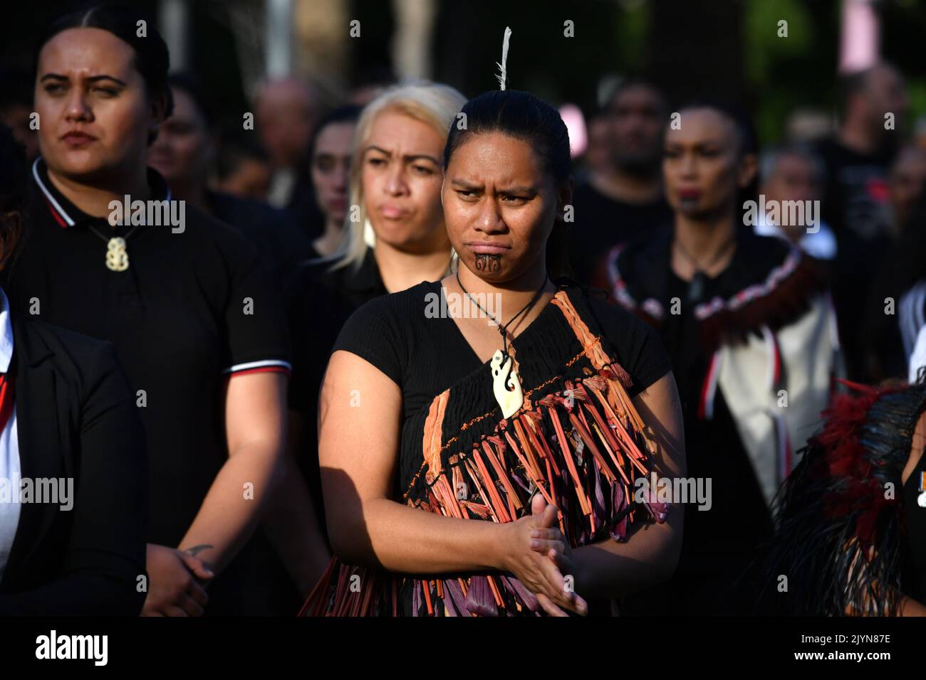 New Zealand Maori at an Anzac Day service at Redfern Oval in Sydney ...