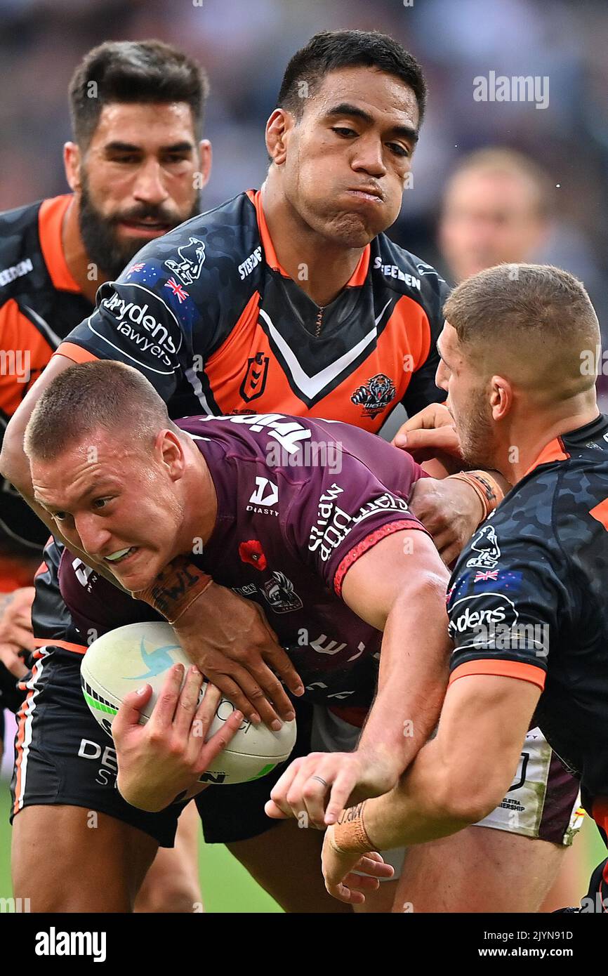 Sean Keppie of the Sea Eagles during the Round 7 NRL match between the ...