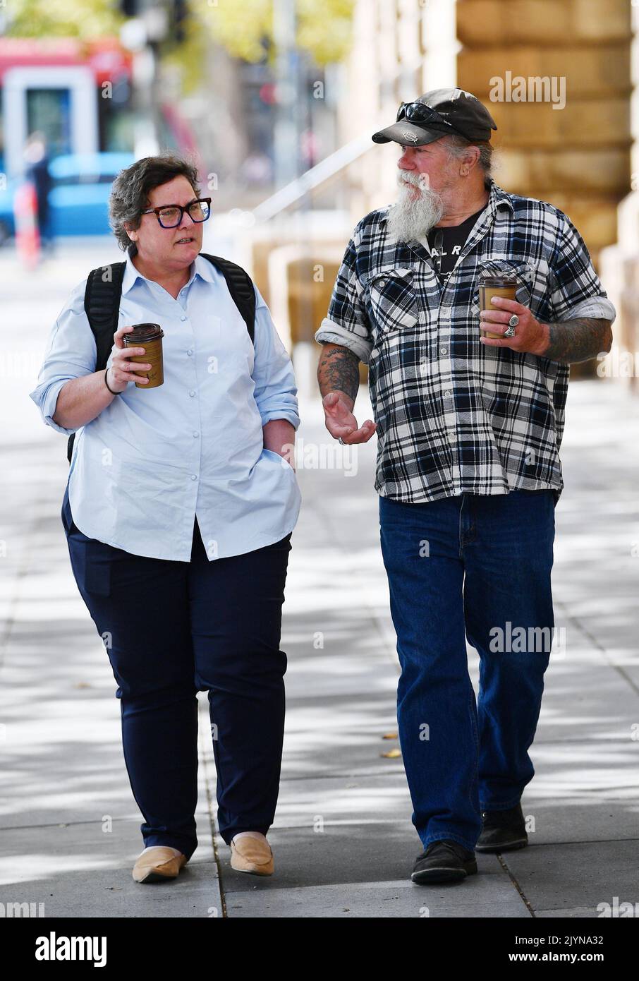 Caroline Anderson mother of victim arrives with family friend Shaun ...
