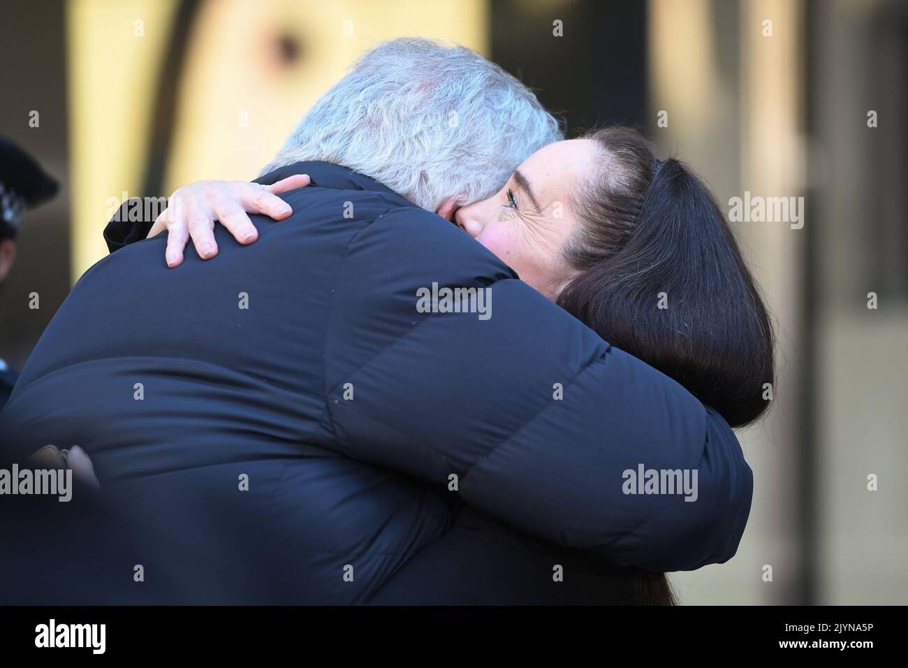 Partner of Senior Constable Kevin King, Sharron Mackenzie (right ...