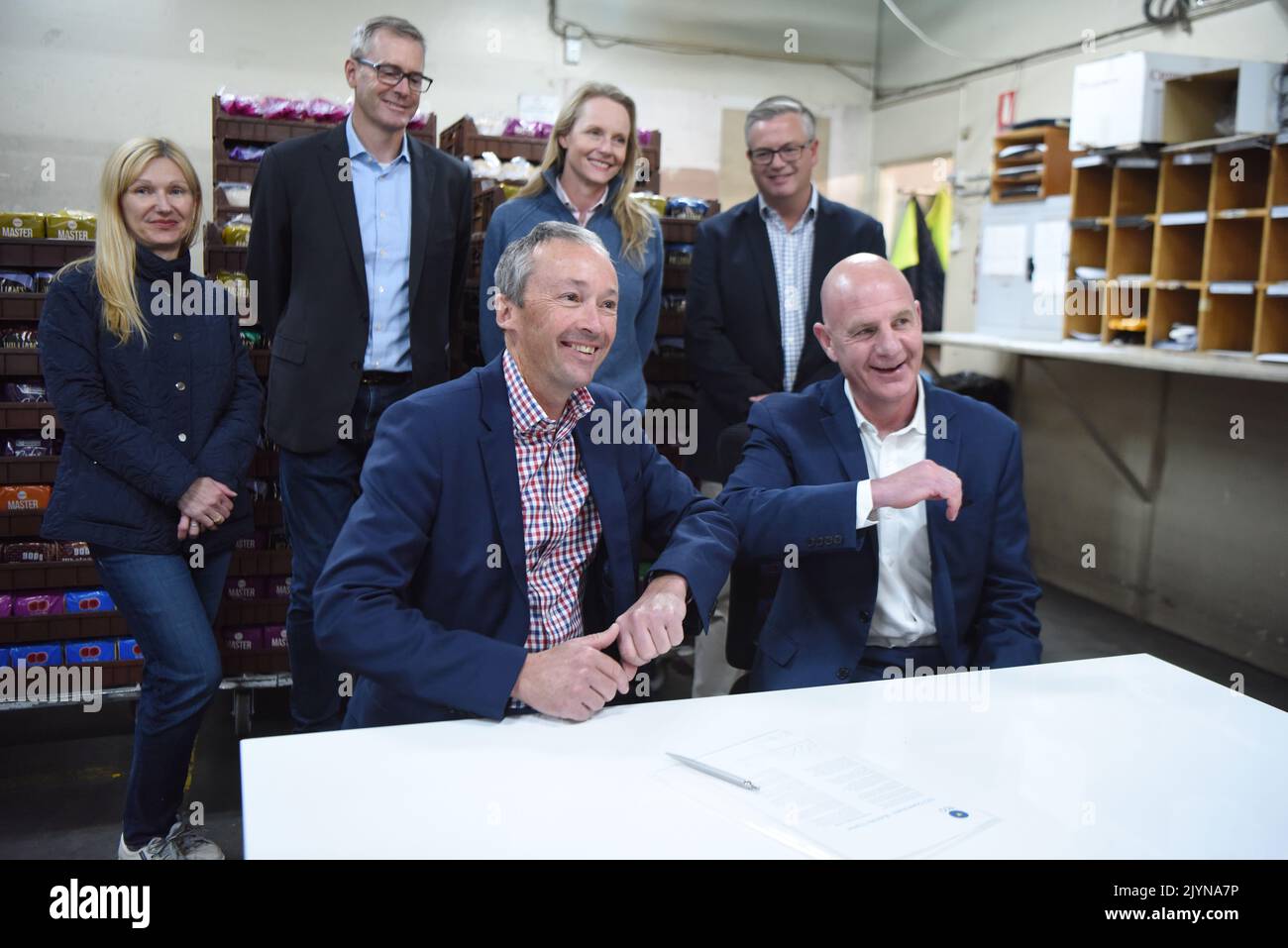 (L to R) Tasmanian Chamber of Commerce Chair Paul Ranson and Tasmanian ...