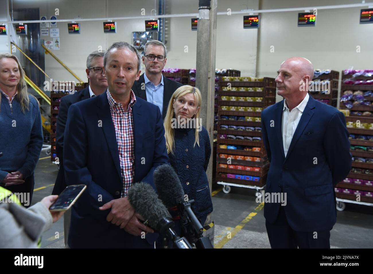 Tasmanian Chamber of Commerce chair Paul Ranson speaks at press ...