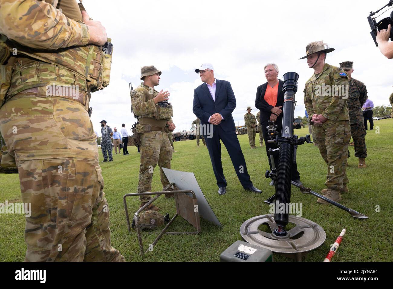 Prime Minister Scott Morrison, Senator Sam McMahon and Brigadier Ashley ...