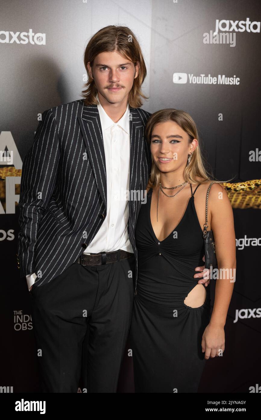 Ruel and guest attending The APRA Music Awards, in Sydney, Wednesday ...