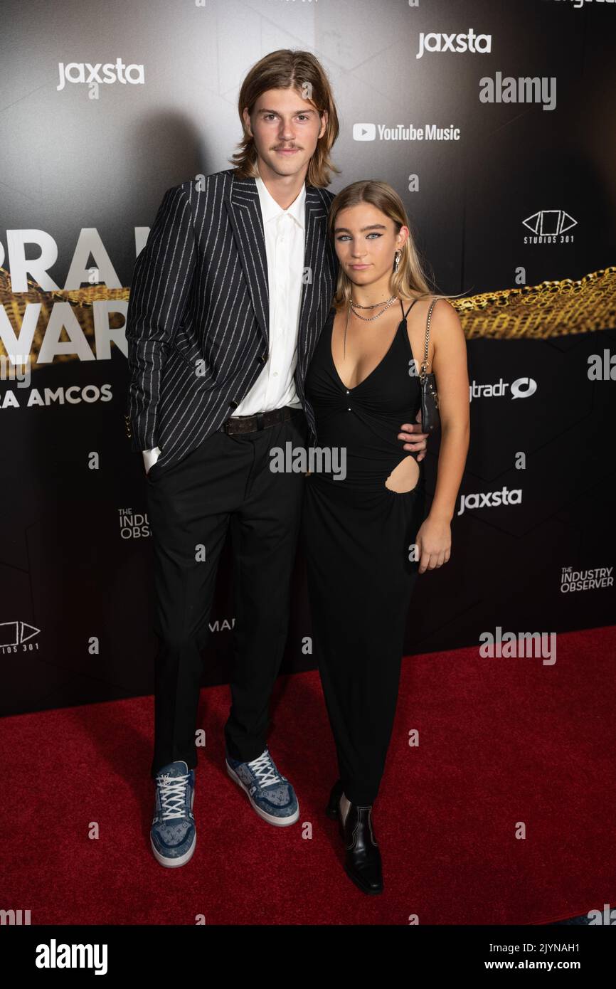 Ruel and guest attending The APRA Music Awards, in Sydney, Wednesday ...