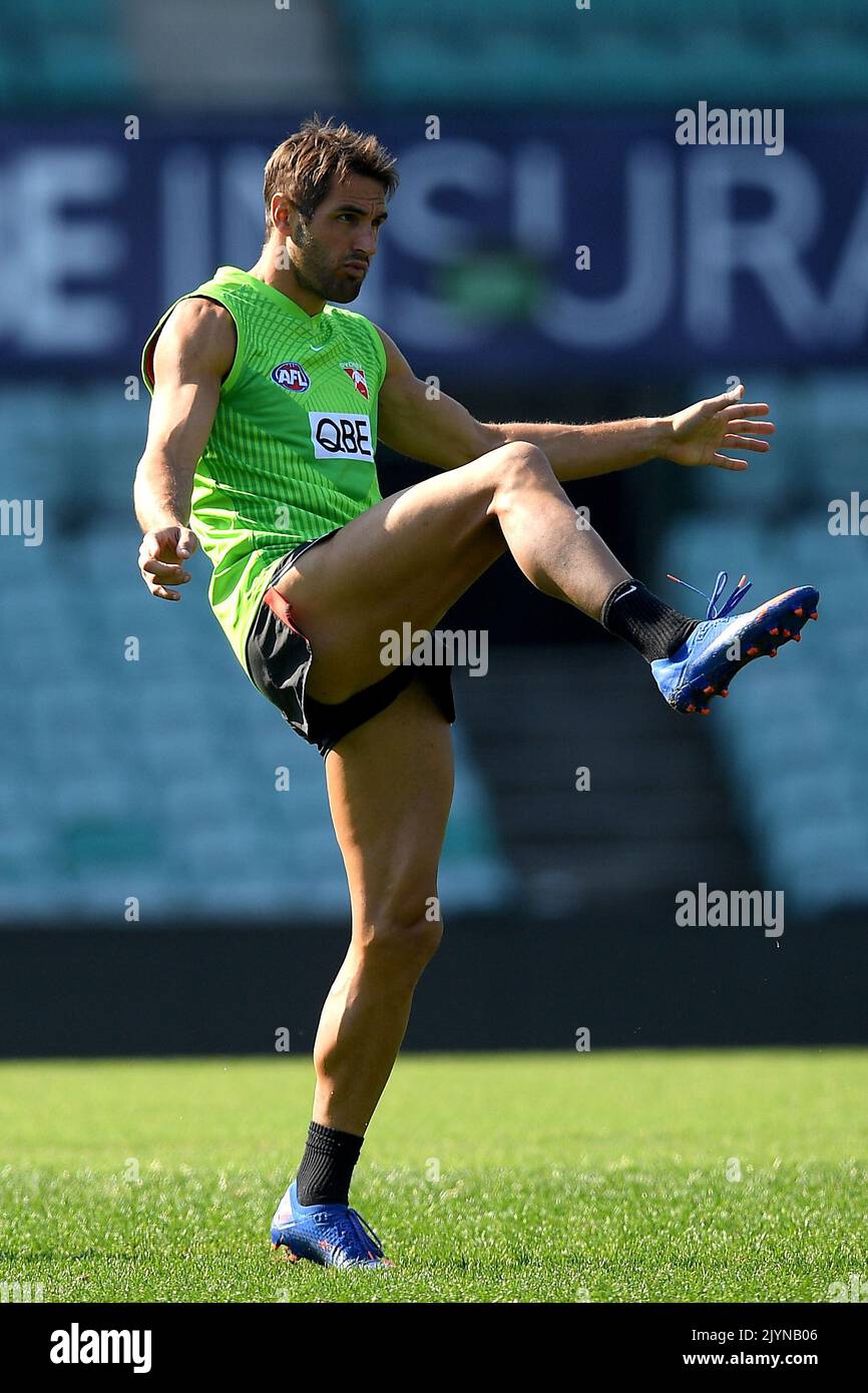 Josh Kennedy during Sydney Swans AFL training at Lakeside Oval, Sydney ...