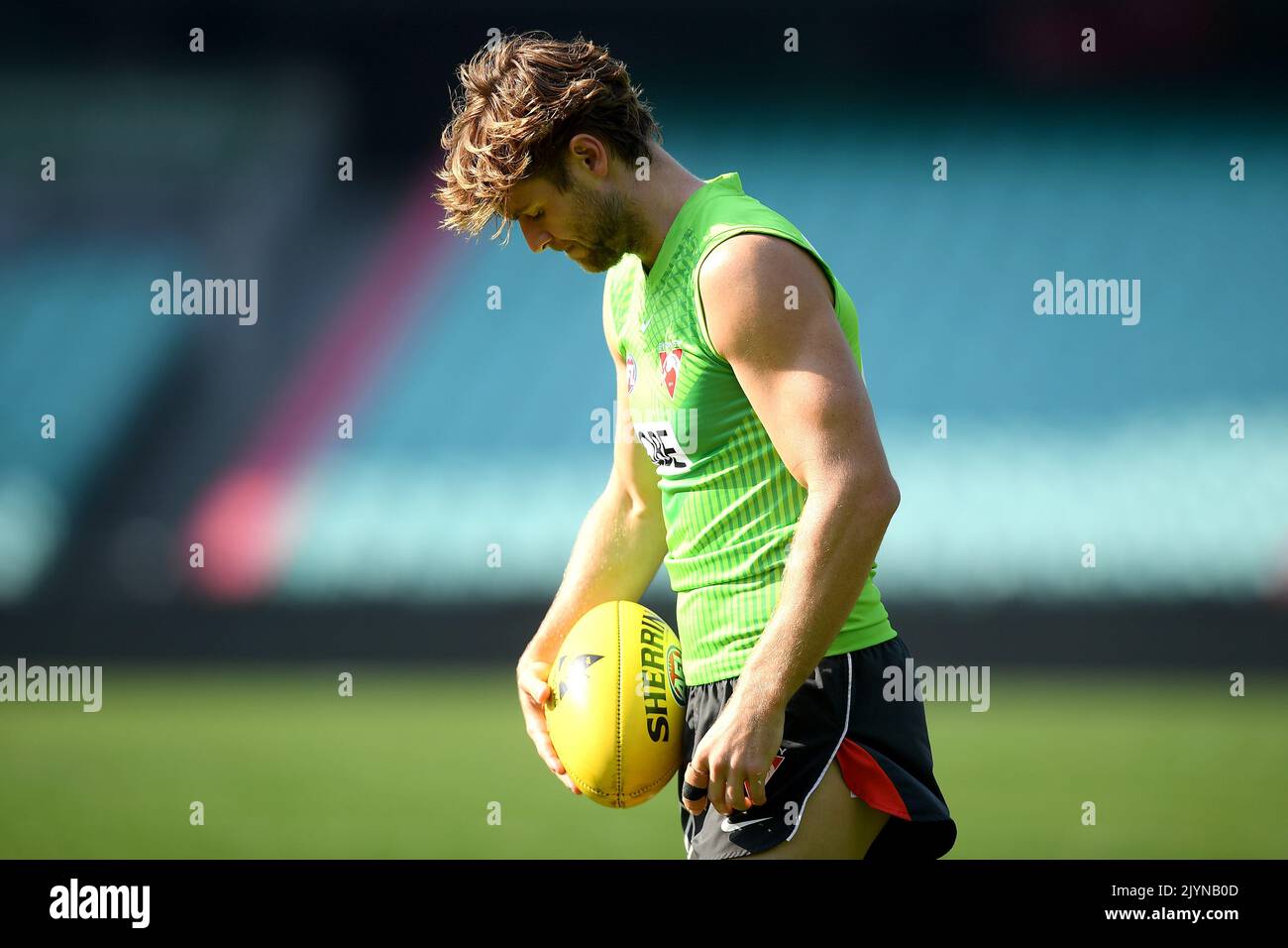 Dane Rampe during Sydney Swans AFL training at Lakeside Oval, Sydney ...