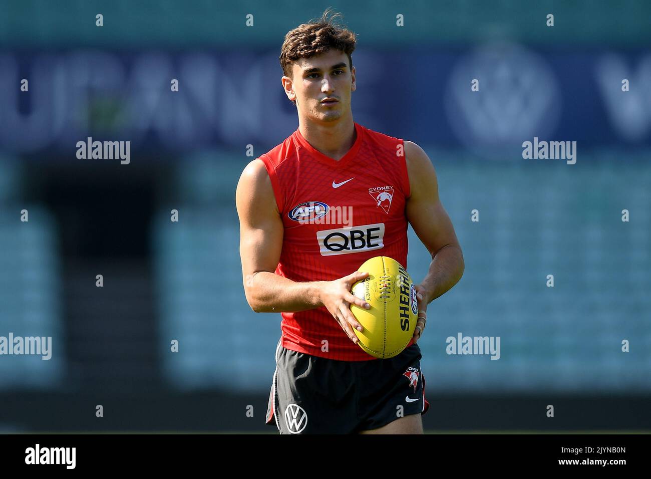 Sam Wicks during Sydney Swans AFL training at Lakeside Oval, Sydney ...