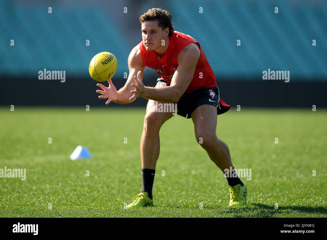Hayden McLean during Sydney Swans AFL training at Lakeside Oval, Sydney ...