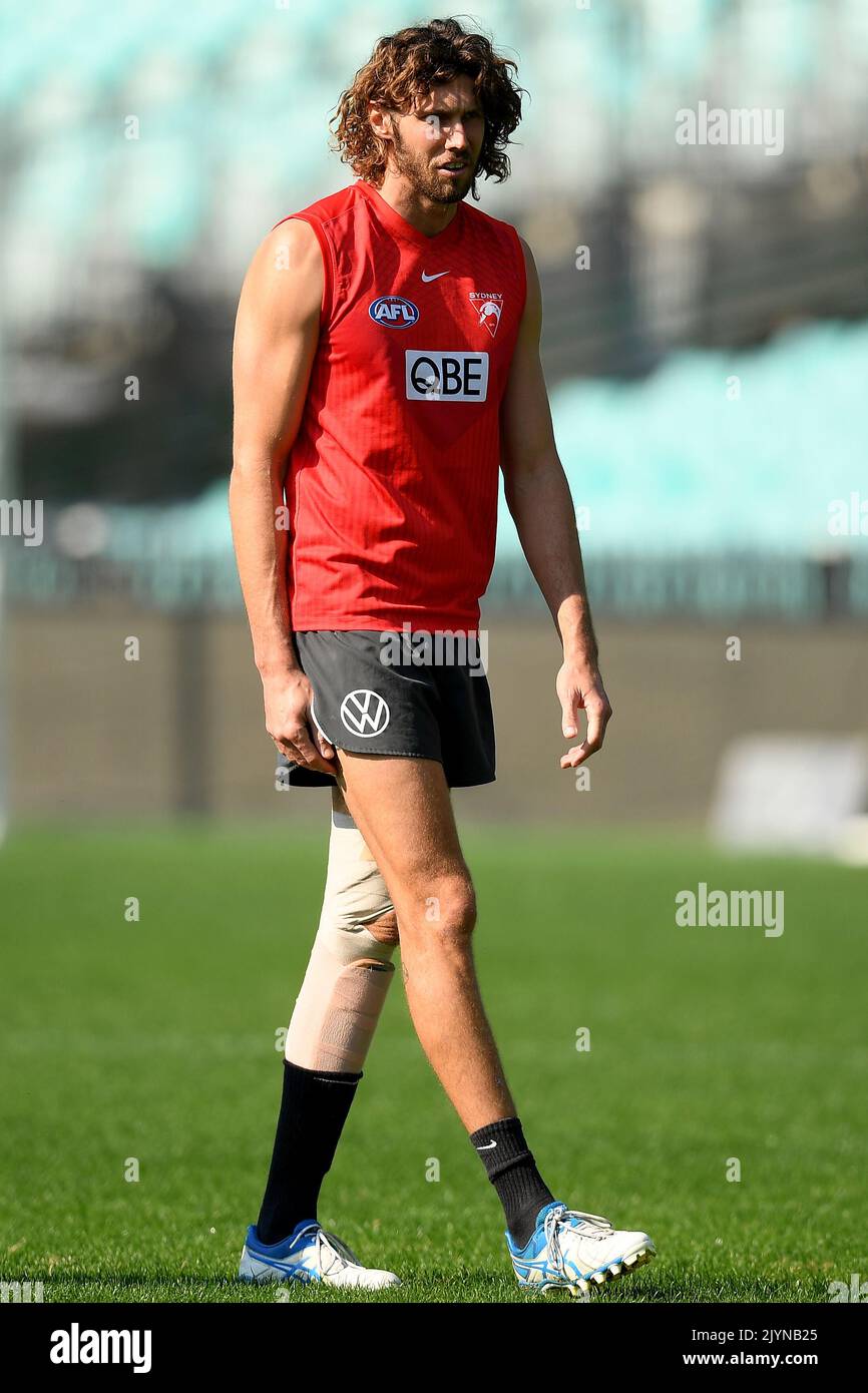 Tom Hickey during Sydney Swans AFL training at Lakeside Oval, Sydney ...