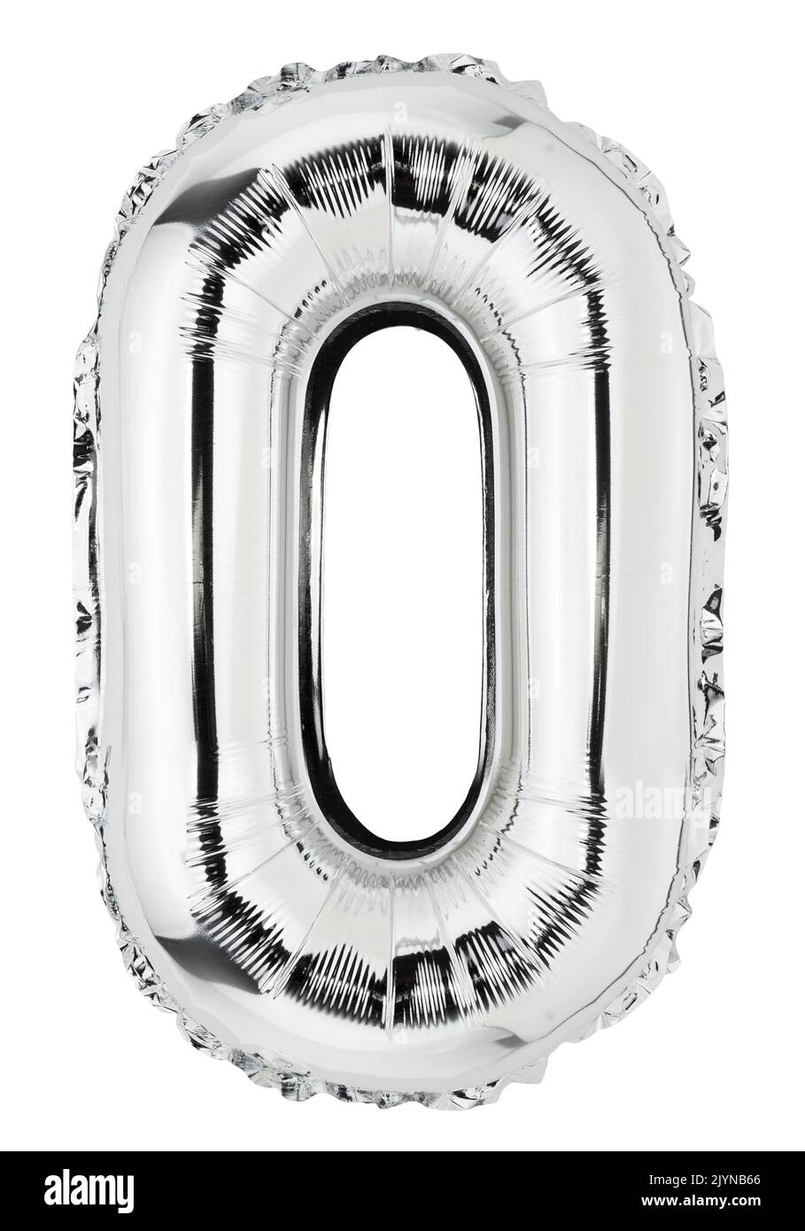 Letter O in silver mylar balloon isolated on white Stock Photo - Alamy
